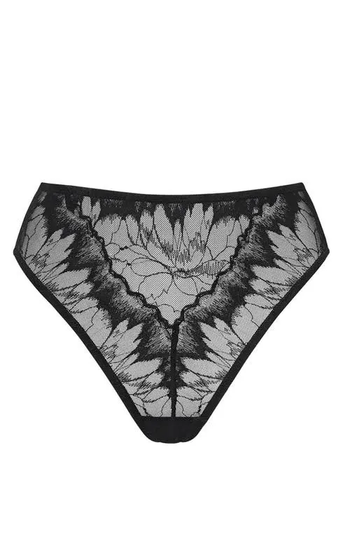 CUUP The Highwaist Floral Lace - Black