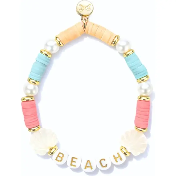 BITS & BOWS Beach Bracelet - Pink/blue/beige/white