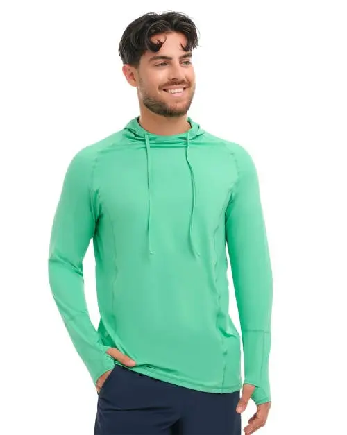 BLOQUV Long Sleeve Uv Protection Hoodie Shirt - Jade