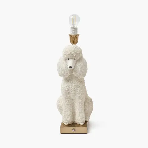 MRS. ALICE Fifi Poodle Rechargeable Lamp - White