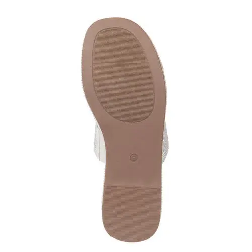 LAUREN LORRAINE Platform Slides - Silver