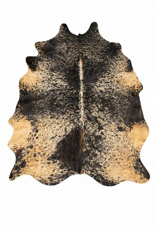 RHACAM Eco Hides Lazlo Cowhide Rug 8'1" X 6'3" - Black Speckled