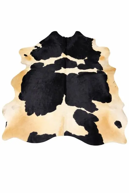 RHACAM Eco Hides Audrey Black And White Cowhide Rug 7'11" × 7'3 - Black/white