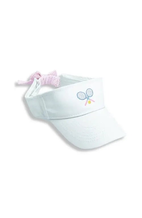 BITS & BOWS Tennis Bow Visor - White