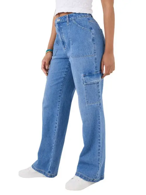 JOE BROWNS Denim Cargo Pants - Light Blue
