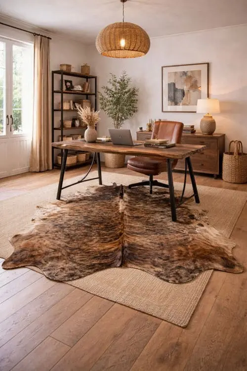 RHACAM Eco Hides Cowhide Rug 8'4" × 6'11"