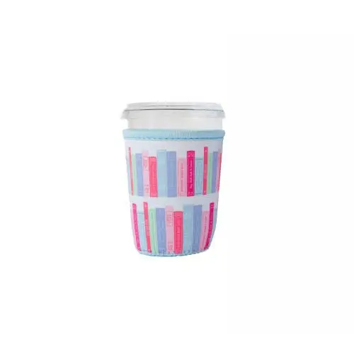 JOLLITY & CO Bookshelf Print Beverage Sleeve - Small (blue)