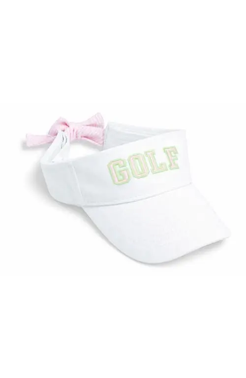 BITS & BOWS Golf Bow Visor - White