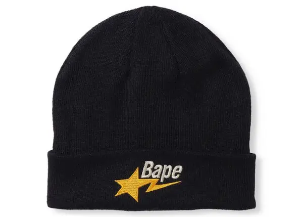 A BATHING APE Knit Cap - Navy Blue