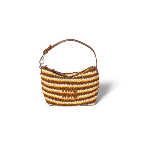 Miu Miu Crochet Pouch - Cognac/yellow