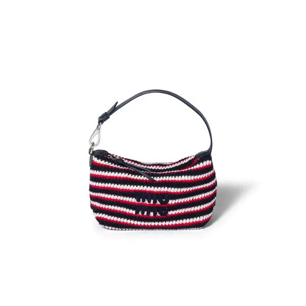 Miu Miu Crochet Pouch - Blue/red
