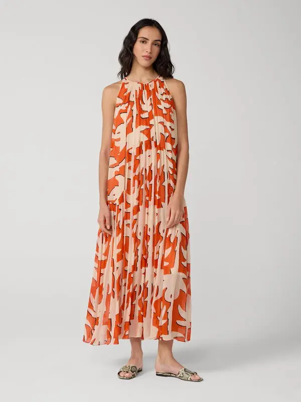 Diane Von Furstenberg Cherry Maxi Dress - Heritage Palm Big Burnt Orange