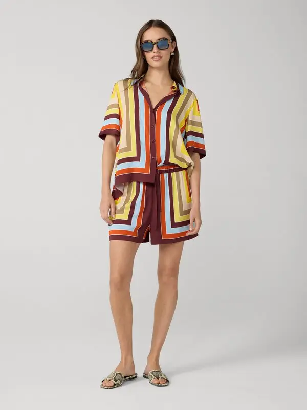 Diane Von Furstenberg Delfine Short - Dorian Stripe Multi