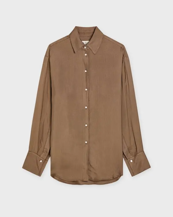 RÓHE Relaxed Shirt - Brown