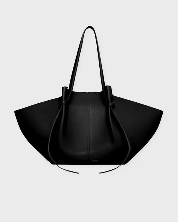 Yuzefi Xl Mochi Leather Bag - Black