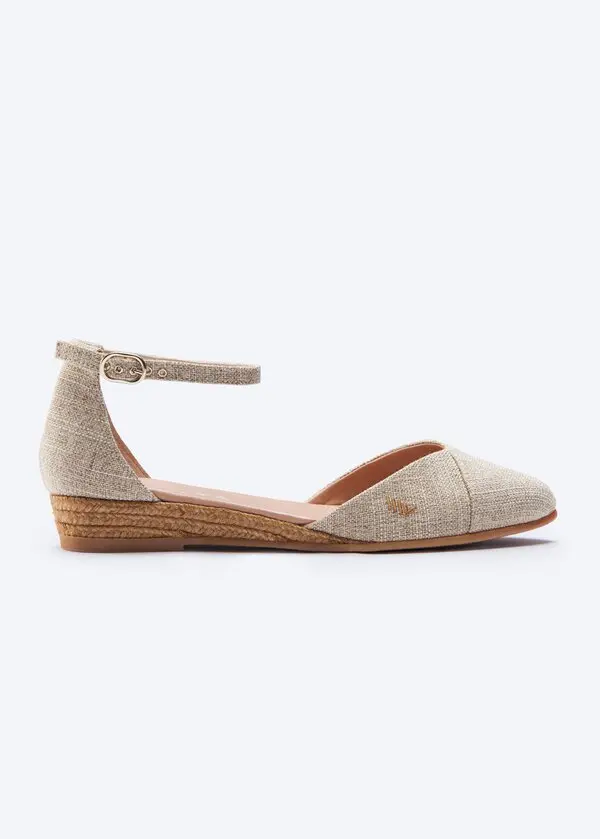 VISCATA Montroig Premium Fabric Espadrille Flats - Gold