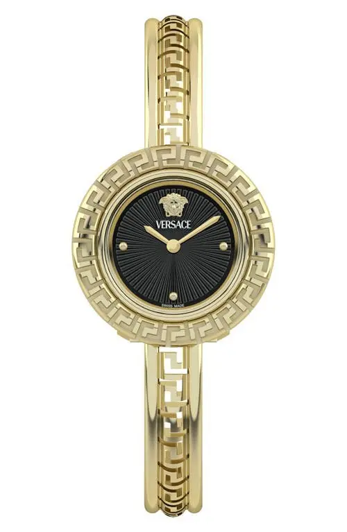 Versace Greca Pendant Bracelet Watch - Ip Yellow Gold
