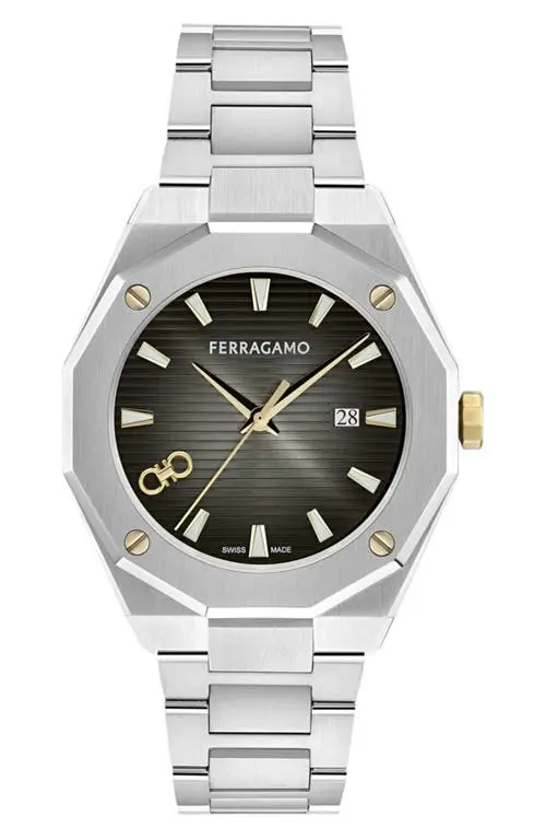 FERRAGAMO Edge Bracelet Watch - Stainless Steel/black