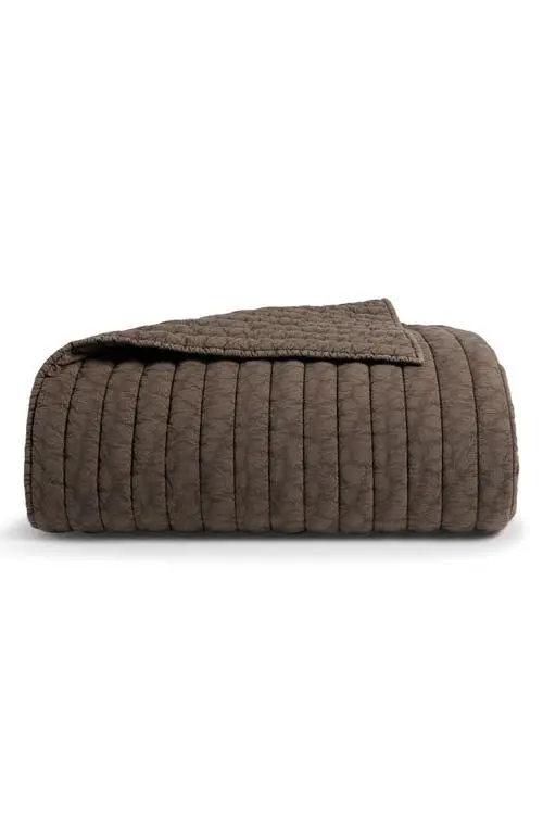PARACHUTE Garment Dye Channel Quilted Quilt - Warm Grey