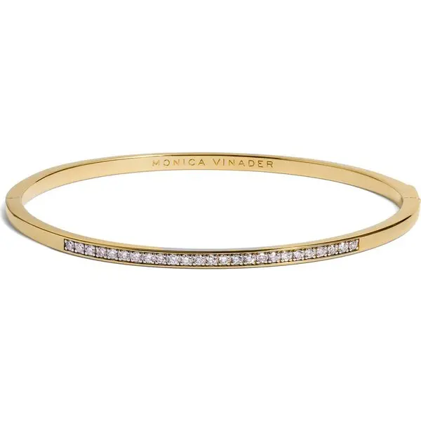 Monica Vinader Essential Lab Grown Diamond Bangle - 18k Gold Vermeil/diamond