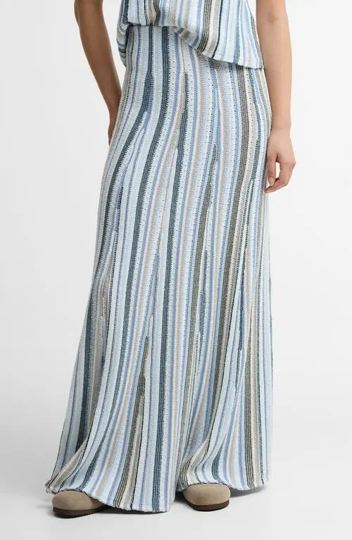 Barbour Josie Pointelle Knit Maxi Skirt - Blue Multi