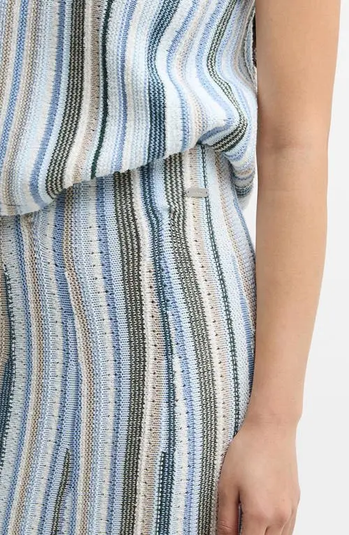 Barbour Josie Pointelle Knit Maxi Skirt - Blue Multi