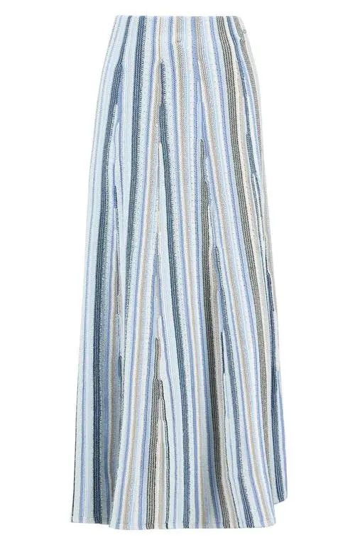 Barbour Josie Pointelle Knit Maxi Skirt - Blue Multi