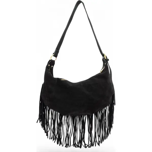 BOLSA NOVA Dallas Suede Fringe Hobo