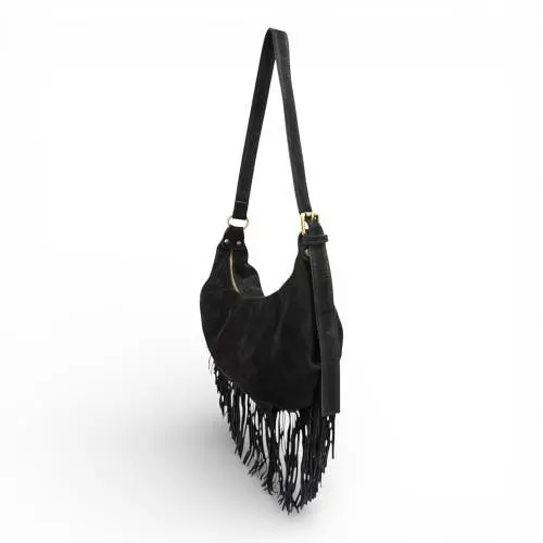 BOLSA NOVA Dallas Suede Fringe Hobo