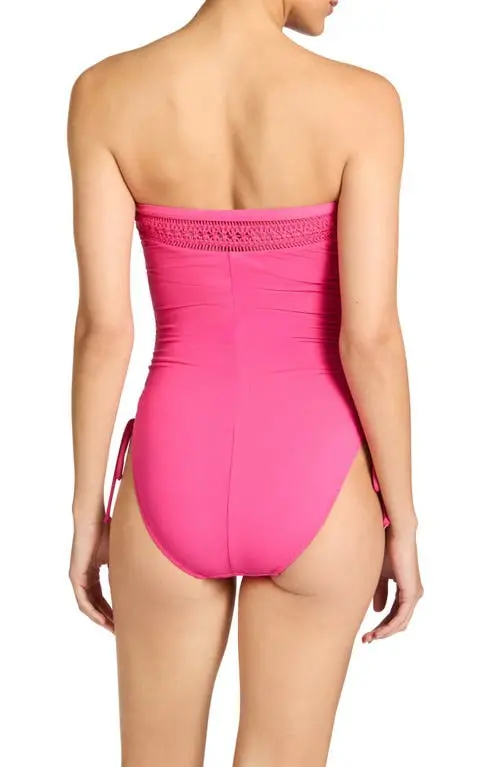 Robin Piccone Isabelle Ruched Strapless One-piece Swimsuit