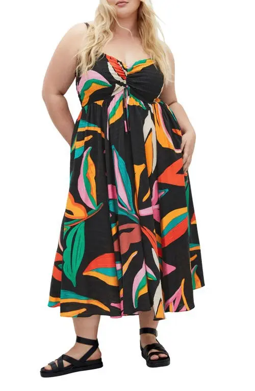 City Chic Sundress - Maui Tropical Print