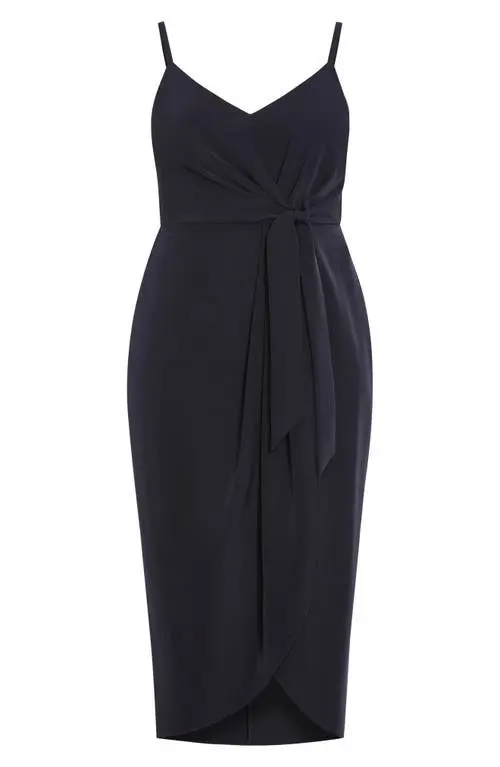 City Chic Faux-wrap Dress