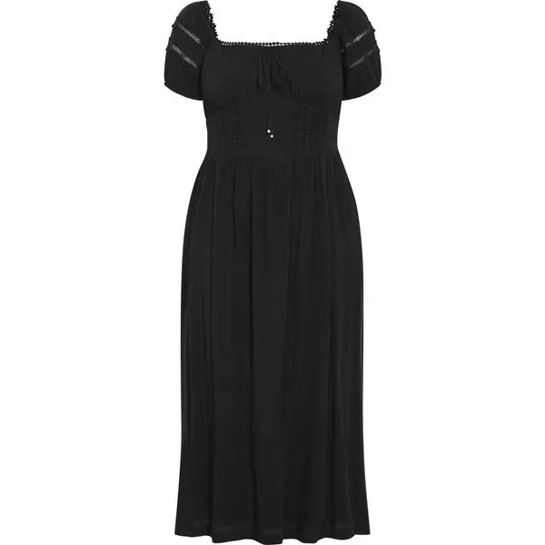 City Chic Arielle Maxi Dress - Black