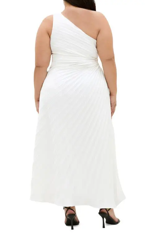 City Chic Aliza One-shoulder Dress - Ivory