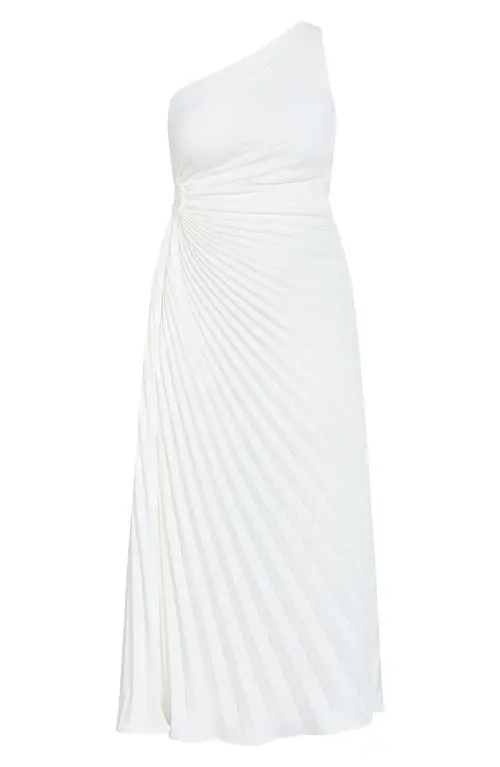 City Chic Aliza One-shoulder Dress - Ivory