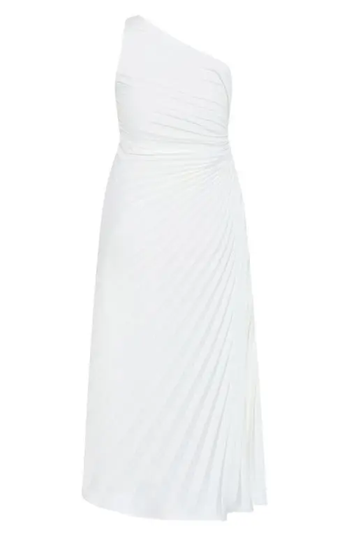 City Chic Aliza One-shoulder Dress - Ivory