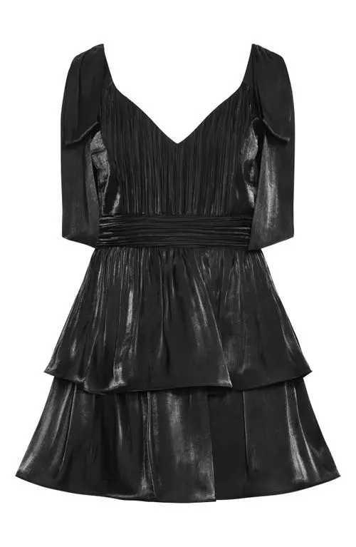 City Chic Betty Bow Cocktail Dress - Black