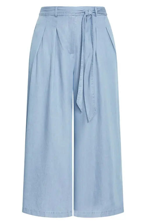 City Chic Belted Wide-leg Pants