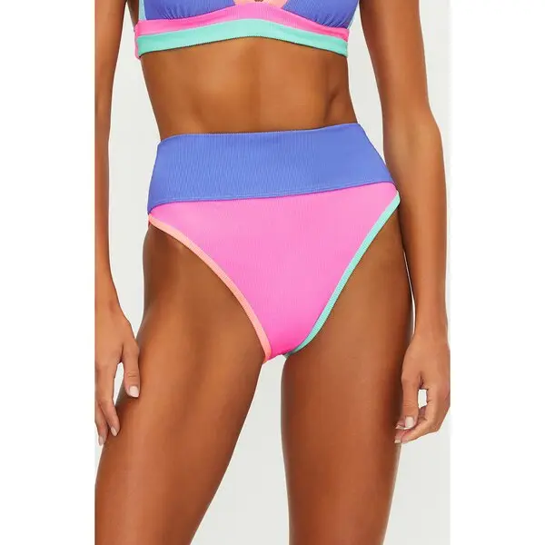 Beach Riot Emmy Swim Bottoms - Sherbert Shores Colorblock