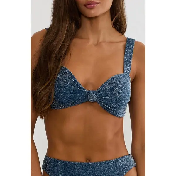 Beach Riot Sophia Knot Front Bikini Top - Seashell Isle Shine