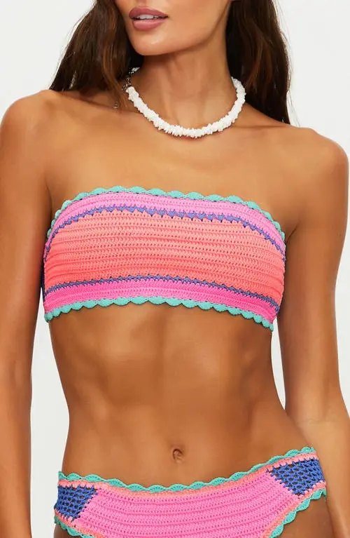 Beach Riot Rey Crochet Bikini Top - Sea Breeze Crochet