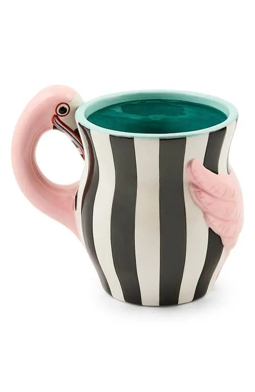 MACKENZIE-CHILDS Patience Brewster Sheila Flamingo Ceramic Mug