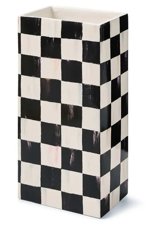MACKENZIE-CHILDS Courtly Check Pillar Vase