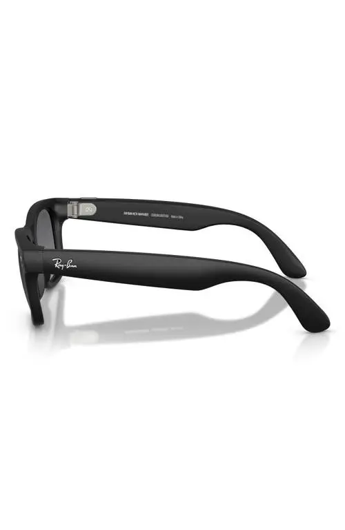 Ray-ban 53mm Wayfarer Gradient Polarized Square Sunglasses - Matte Black/polar Graphite