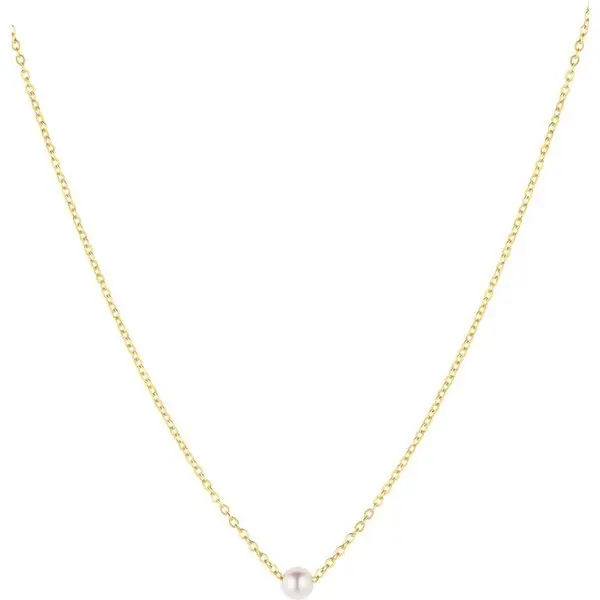 SET & STONES Claire Pearl Necklace - Gold