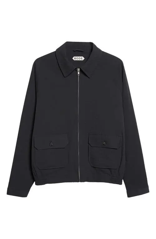 BODE Seersucker Coach's Jacket - Dark Navy