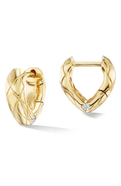 ORLY MARCEL 18k Diamond Hoop Earrings - Gold