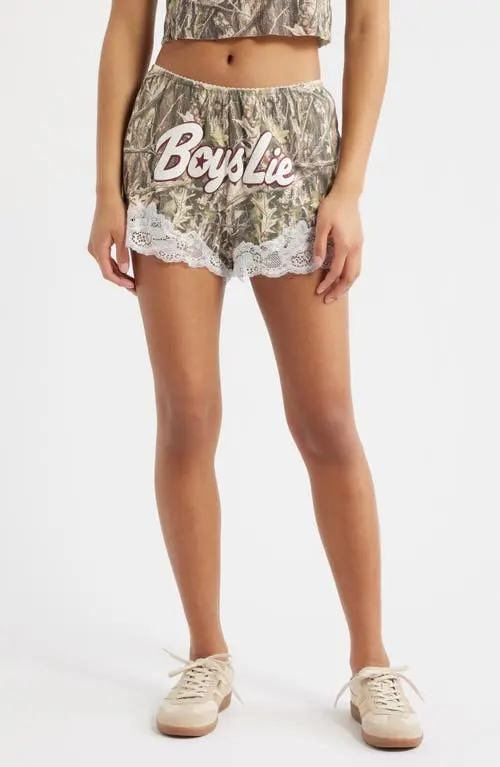 BOYS LIE Camo Lace Trim Shorts - Multi