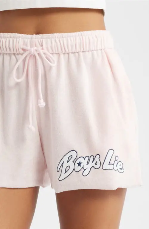 BOYS LIE Starlight Graphic Sweat Shorts - Pink