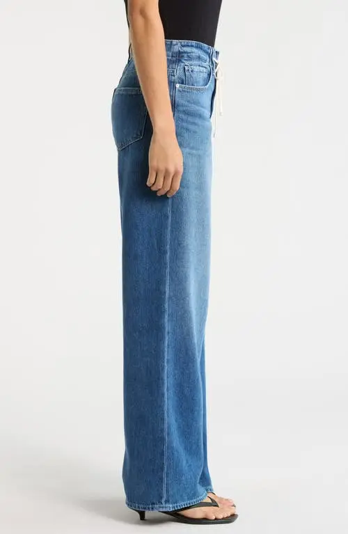 Paige Zoey Tie Waist Wide Leg Jeans - Serenite